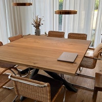 Live Edge Walnut and Steel Dining Table - Etsy UK