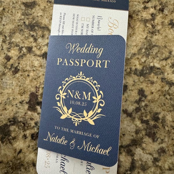 Boho Chic Boarding Pass Terracotta Save the Date Invitation for a ...