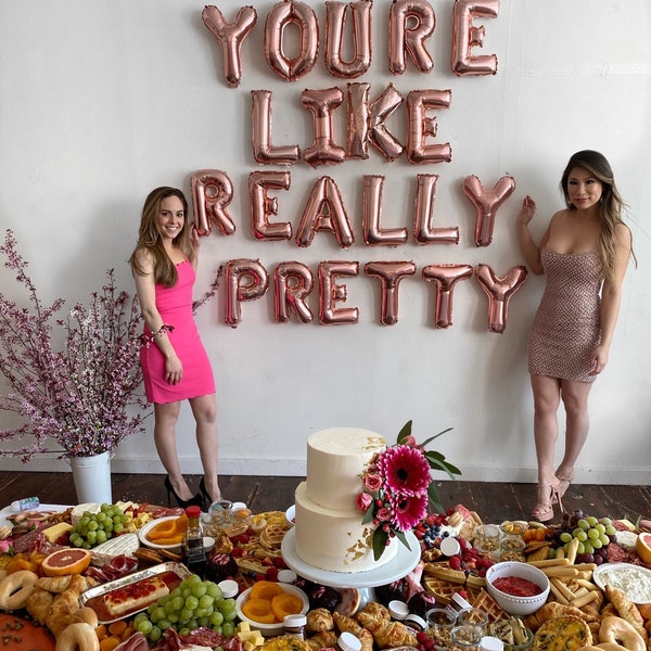 You're Like Really Pretty Balloon Quote Banner for Marriage Proposal | Engagement Party Decor ...