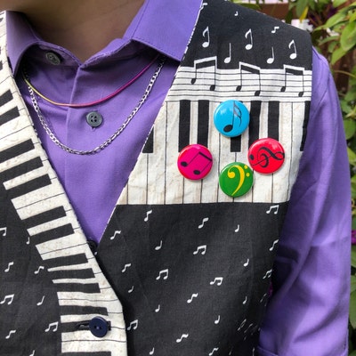 Music Note Buttons set of 20 Piano or Guitar Student Prize or Gift Idea ...