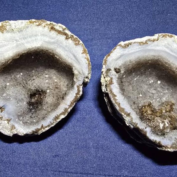 Nice Banded Agate 4.30" Cut Polished Brazilian Agate Quartz Geode Half ...