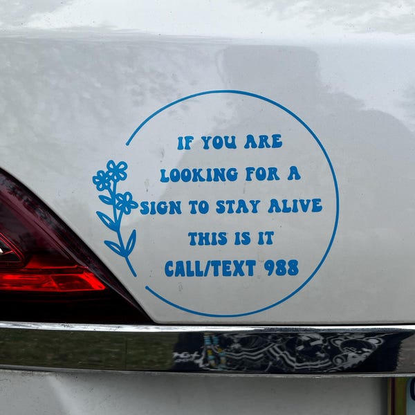 You Matter, Mental Health Decal, 988 Decal, 988 Suicide and Crisis ...