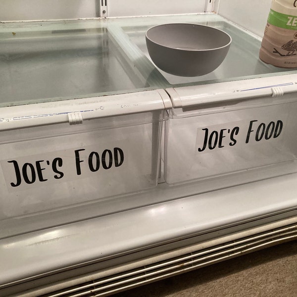 Custom Fridge Drawer Labels: Vinyl Decals, Kitchen Organization - Etsy