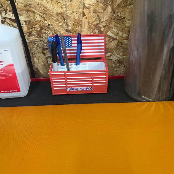 Workbench Toolbox Pen Holder – Tool Box Organizer for Desk – Gift for ...