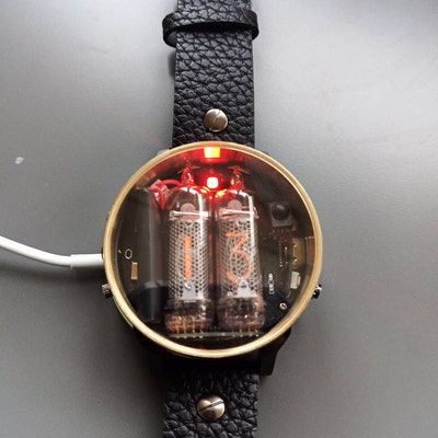 Nixie Era Vfd Numitron Smallest Ussr Tubes Iv-16 Wrist Watch Clock ...