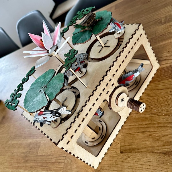 DIGITAL FILE the Pond and Frozen Pond Automata Moving Kinetic Sculpture ...