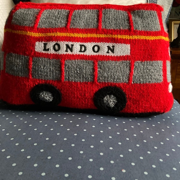 London Bus Cushion Knitting Pattern - Etsy