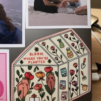 Greenhouse Vinyl Sticker- Bloom Where You're Planted Motivational ...