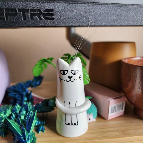 Tiny Vase for Cat Whiskers / Cat Whiskers Vase / Tiny Cat Vase / Mini ...