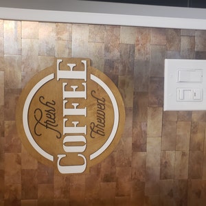 Coffee Bar Sign Rustic Small Coffee Signs Round Coffee - Etsy