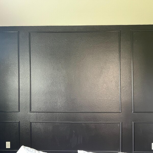 Wall Molding Kit DIY Accent Wall Kit Office Wainscoting Panels 3 Upper ...