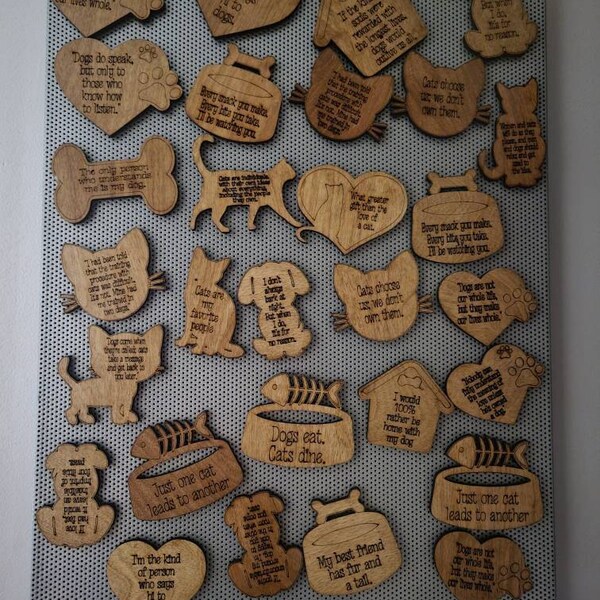 Cat Fridge Magnet SVG, Glowforge Cut File, Pet Cat SVG, Laser SVG ...