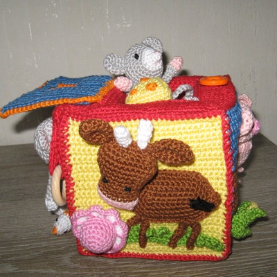 Activity Cube Animals Crochet Pattern Amigurumi Toy Tutorial English ...
