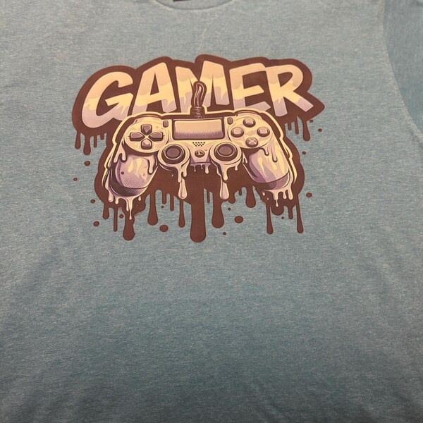 Gamer Png, Gaming Sublimation Design, Dripping Blue Graffiti Controller ...