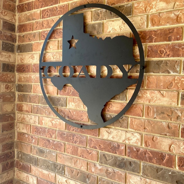 Custom Texas Metal Sign, Last Name Metal Sign, Metal Established Family ...