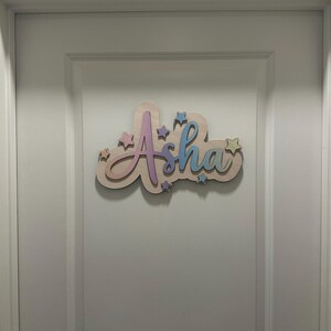 Cute Wooden Sign With Custom Name Personalized Letters With Star, Baby ...