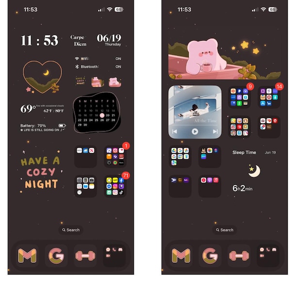 Cute Essential Digital Planner Widget Stickers / Cute Digital Planner ...