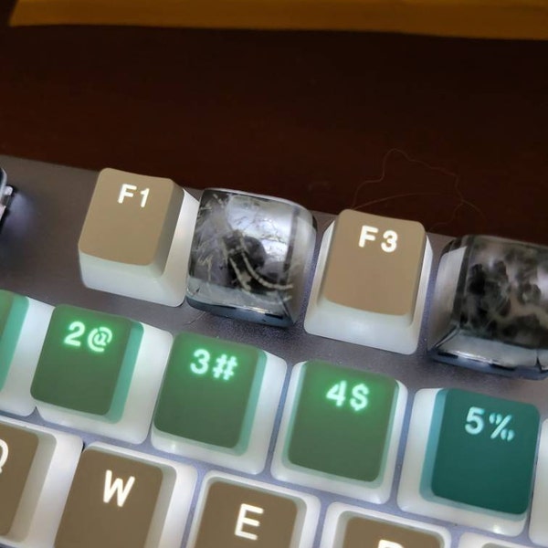 Mechanical Keyboard Keycaps Black to Gray Gradient for Cherry MX Stem ...