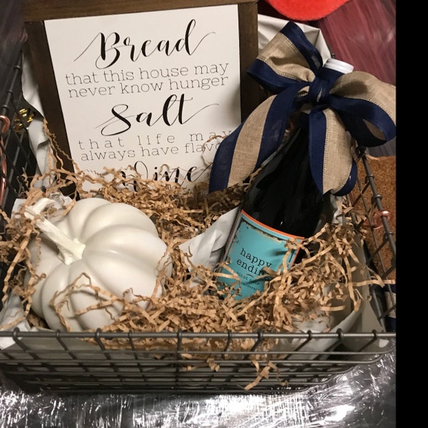 Wood Sign, Housewarming Gift, Bread Salt and Wine, It's A Wonderful ...