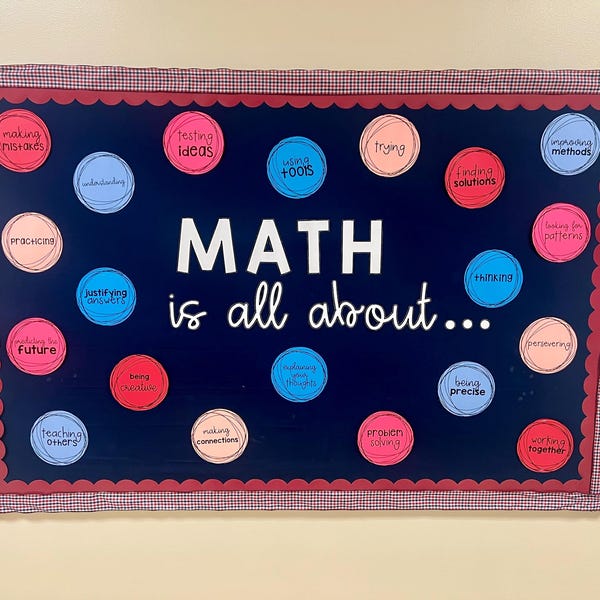 Math Bulletin Board Kit, Easy DIY Print and Cut Pieces, Math is All ...