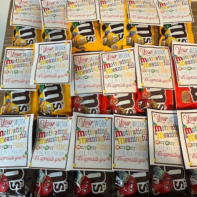 Employee Appreciation Printable Gift Tags, MM Teacher Week Candy Tag We ...