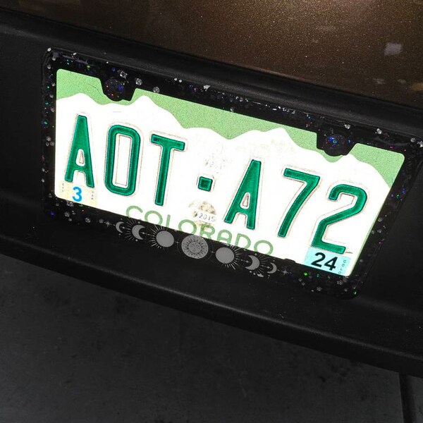 Green Jade License Plate Frame, Bling License Plate Frame, Dark Green ...