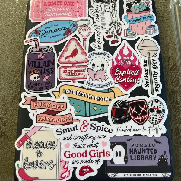 Thriller Book Club Girlie Sticker, Book Stickers for Kindle, Book Lover ...