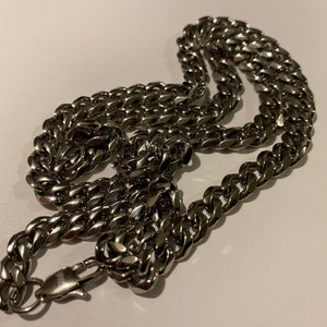 Titanium Steel Square Edges Cross & Stainless Steel Figaro 4mm - Etsy