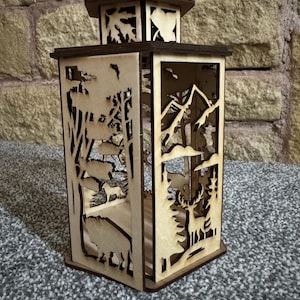 Dad & Daughter Shadow Box SVG, Standing Dad and Daughter Multilayer ...