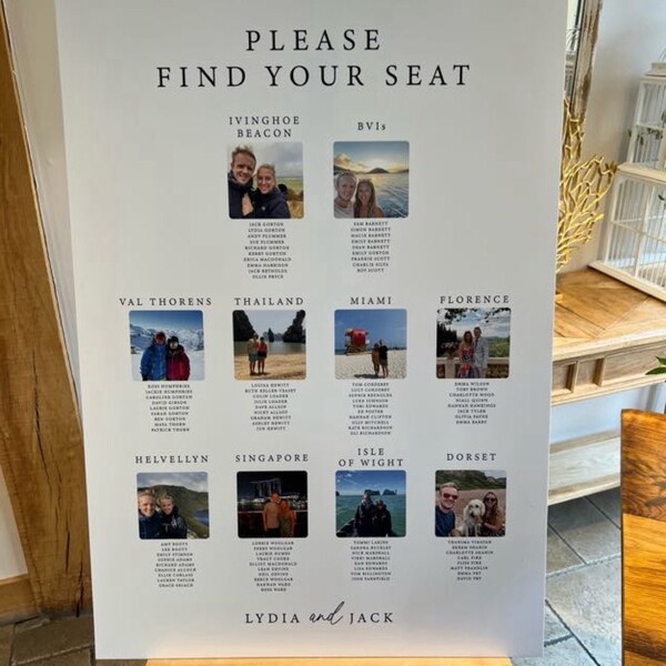 Wedding Photo Table Numbers & A1 Table Plan Bundle, Menu, Event Table ...