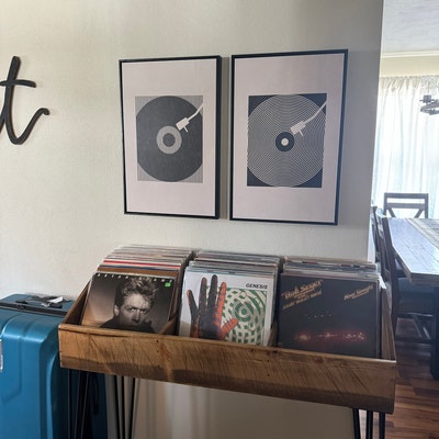 Vinyl Record Storage Cube Stackable Record Crate Record Player Stand ...