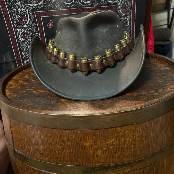 Beautiful Genuine Spotted Cowhide Hat Hanger -- Cowboy Western Fedora ...