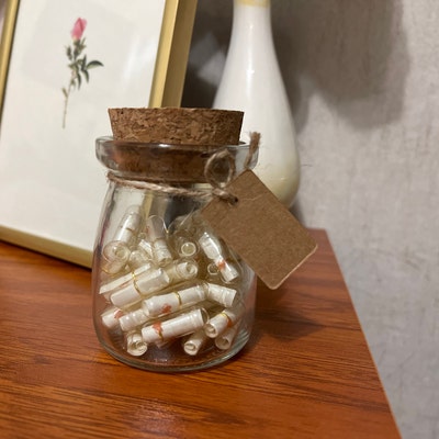Love Messages in a Heart Glass Jar: 50 Reasons I Love You - Etsy