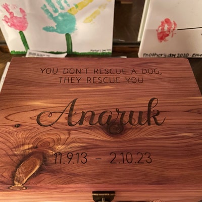 Personalized Pet Memory Box / Urn With Name and Quote or Poem - Etsy