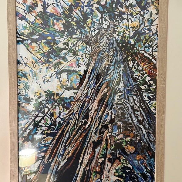 ORIGINAL PAINTING Tree Waves (2021) Acrylic on Canvas 60x40 Inches Tree ...
