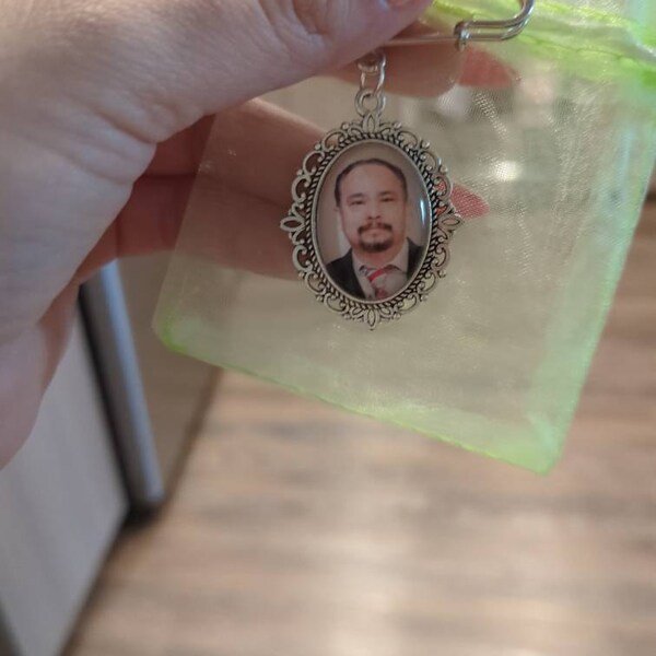 Personalized Memorial Photo Pin, Graduation Photo Charm, Graduation Pin ...