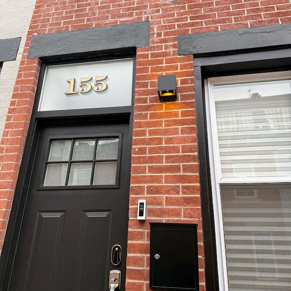 Numéro Sign Gold Foil Transom Glass Number Decals Home Address Transom ...