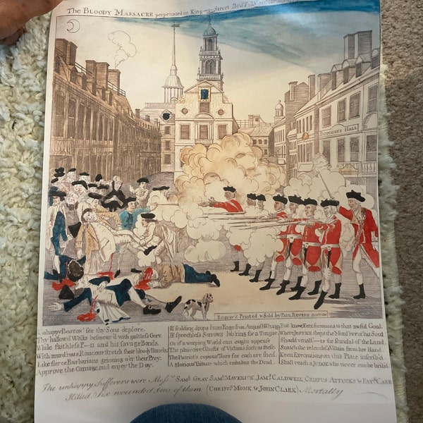 The Boston Massacre by Paul Revere. Fine Art Print/poster (4844) - Etsy UK