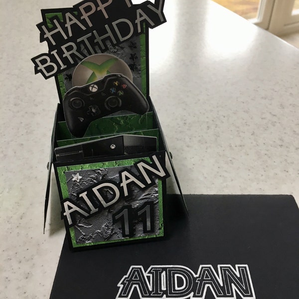 UNIQUE Handmade XBOX Themed Birthday Box Card.xbox1 Xboxlive Gamer ...