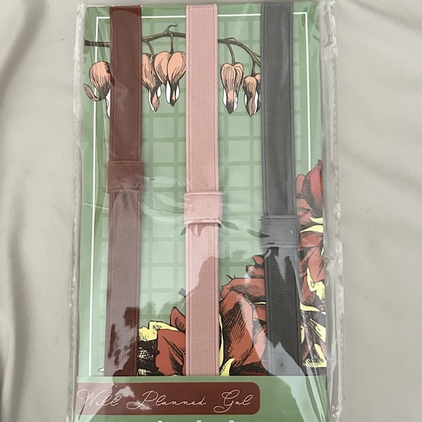 Elastic Bands With Pen Holder for Planners, Books, or Journals, 3 Bands ...