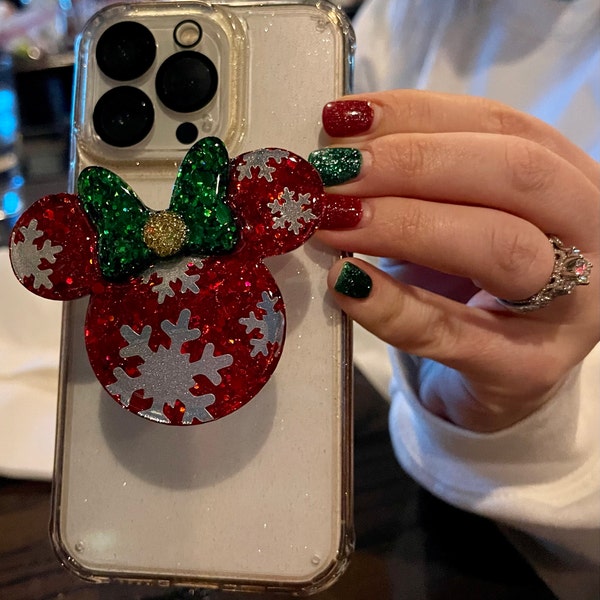 Christmas Mouse Popsocket*/keychain/badge Reel/magnet/christmas ...