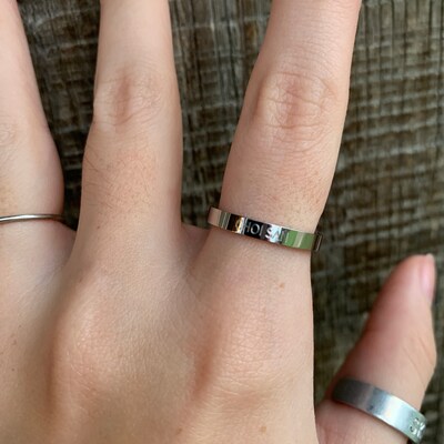 ATEEZ RING/ Personalized Ring, Kpop, Atiny, Subtle Engraved Ring ...