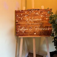 Rustic Wedding Welcome Sign - Etsy UK