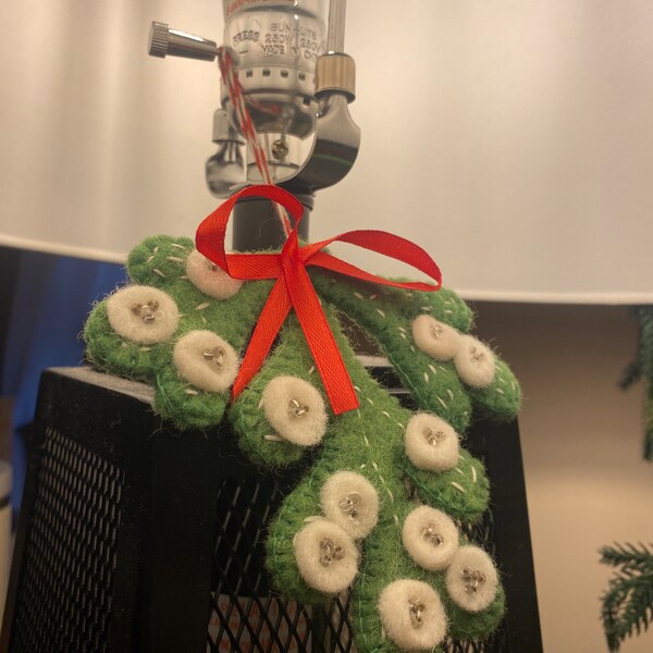Mistletoe Ornament - Felt Wool Fair Trade Handmade Christmas Nepal - Etsy