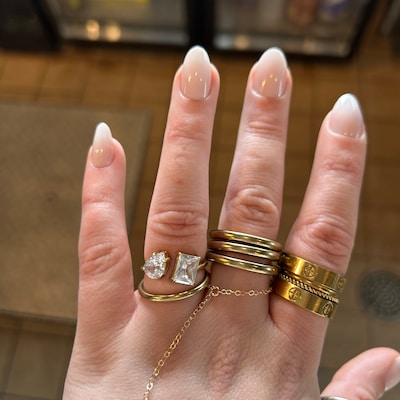 Gemstone Ring, Statement Ring Irregular Chunky Gemstone Ring, Amber ...