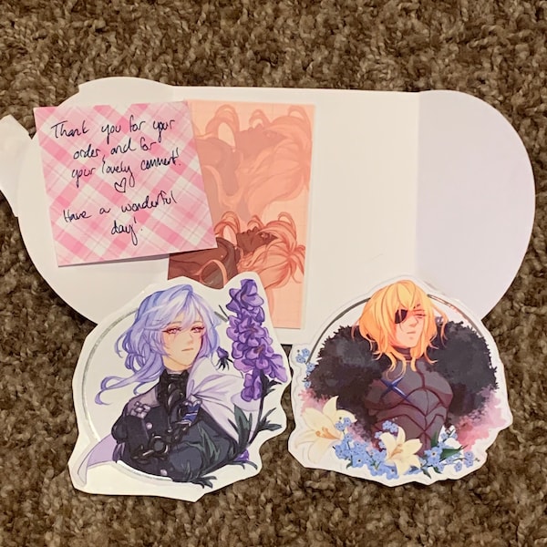 FE3H Fire Emblem Three Houses Lord Foil Vinyl Stickers Claude Dimitri ...