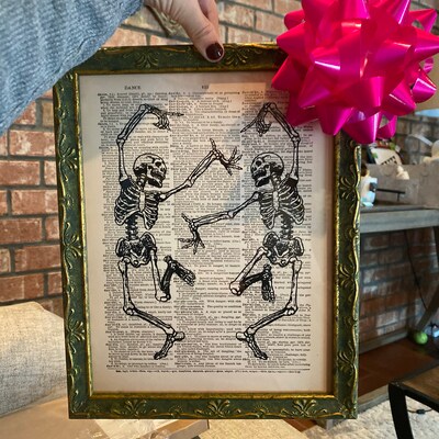Dancing Skeleton, Cool Skeletons, Gifts for Him, Skull Poster Gift ...
