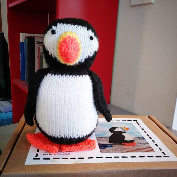 Puffin Knit Kit - All You Need to Knit a Cute Puffin - Barry the Puffin ...