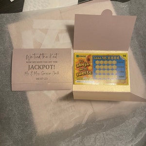 Wedding Favour Idea. Scratch Card Holder. Lottery Ticket Wallet ...