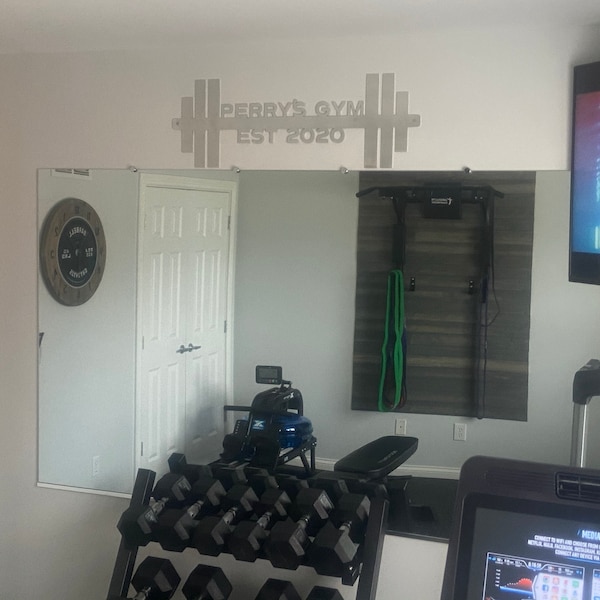 Personalized Home Gym Sign - Work Out - Custom Gym Sign - Workout Wall ...